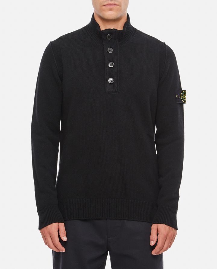 HIGH NECK SWEATER CLOSURE 4 BUTTONS for Men - Stone Island | Biffi