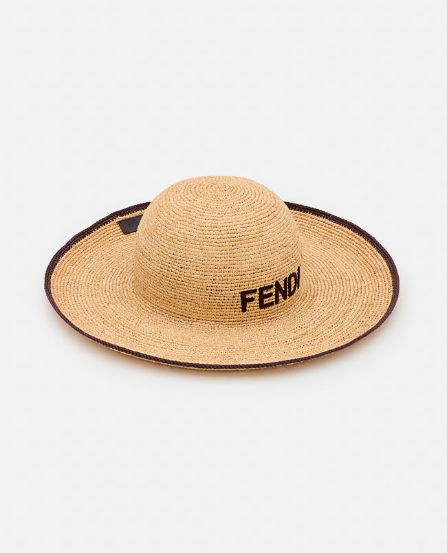 FENDI LOGO RAFFIA HAT for Women - Fendi | Biffi