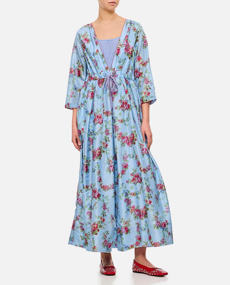 Péro Pero Blue V-neck Maxi Dress In Sky Blue | ModeSens